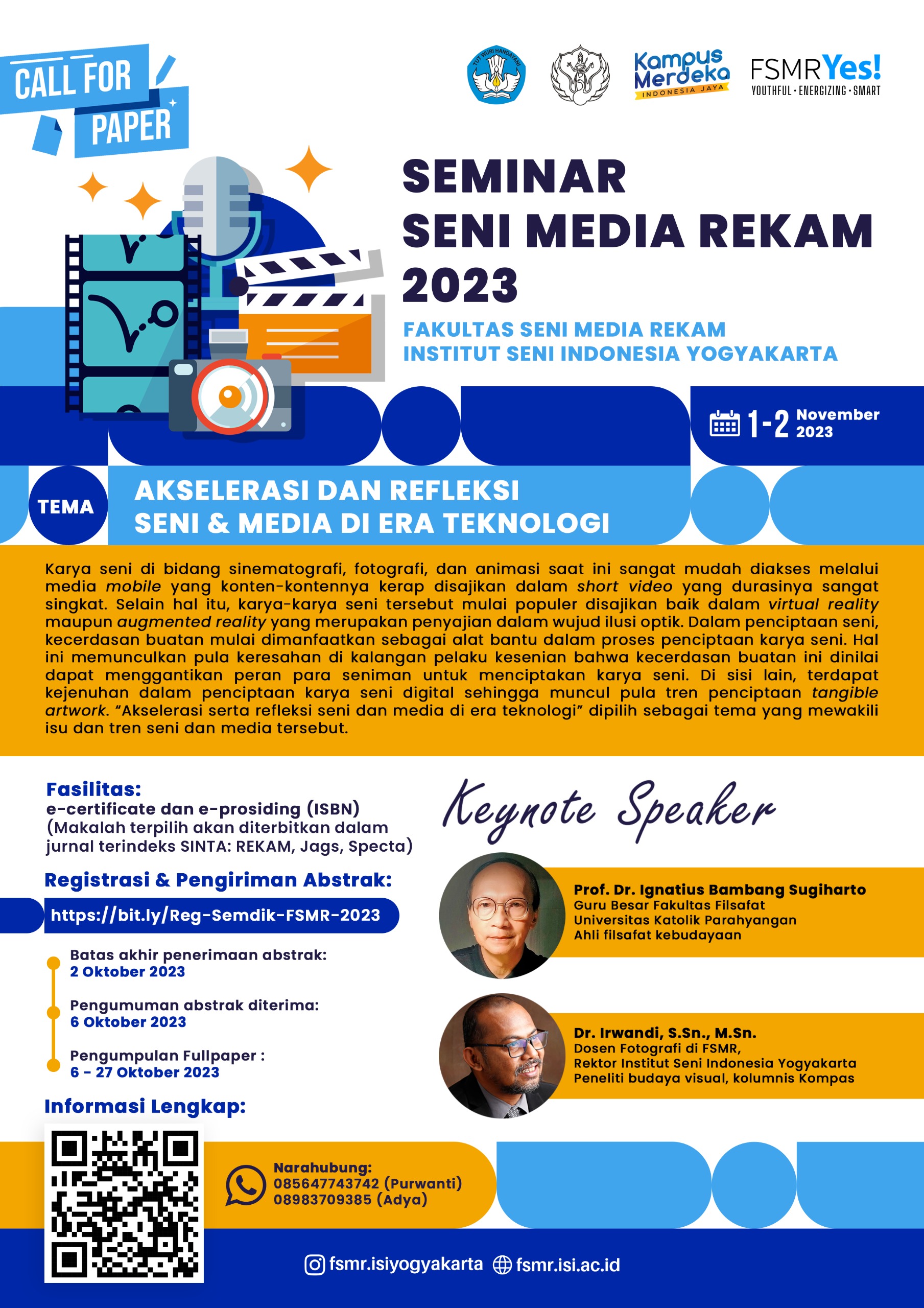Fakultas Seni Media Rekam Selenggarakan Seminar Nasional dengan Tema ...